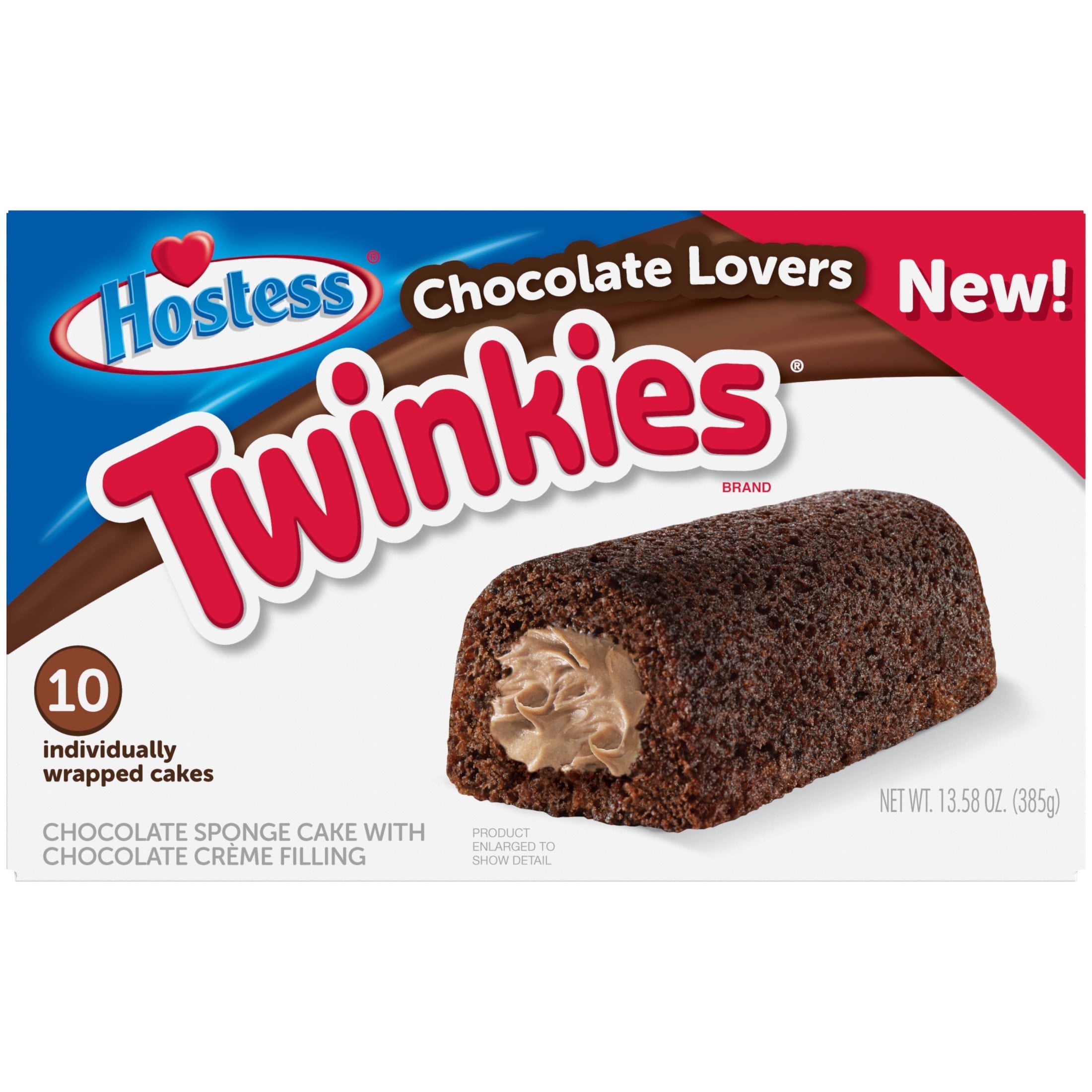 Hostess Chocolate Cake Twinkies, Snack Cakes with Creamy Filling, Pack ...
