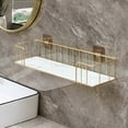 13.58x5.12x2.95in Wall Mounted Bathroom Shelving Unit, Wenini Heavy ...