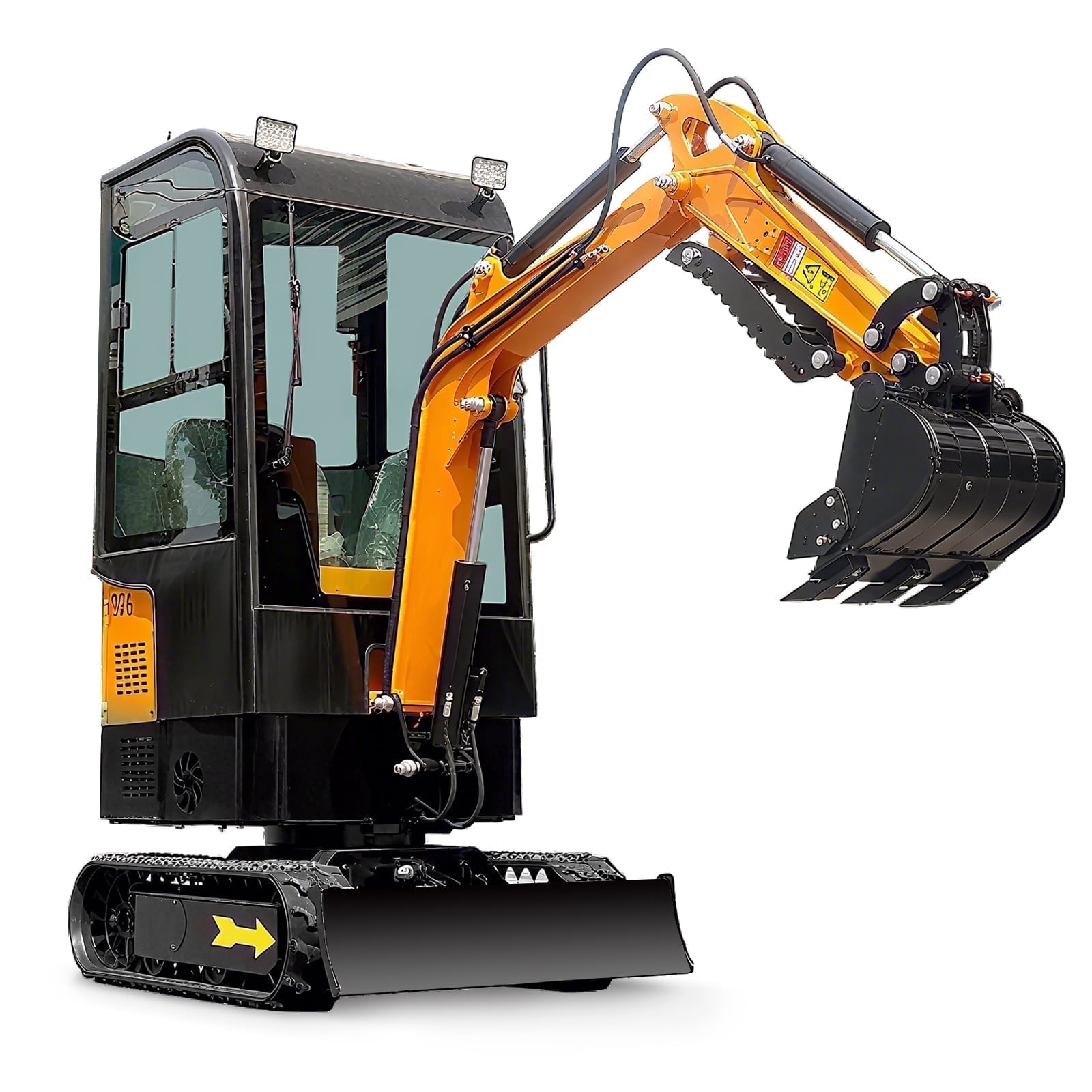 13.5HP Mini Excavator With EPA GAS Engine Crawler Hydraulic 1 Ton Small ...