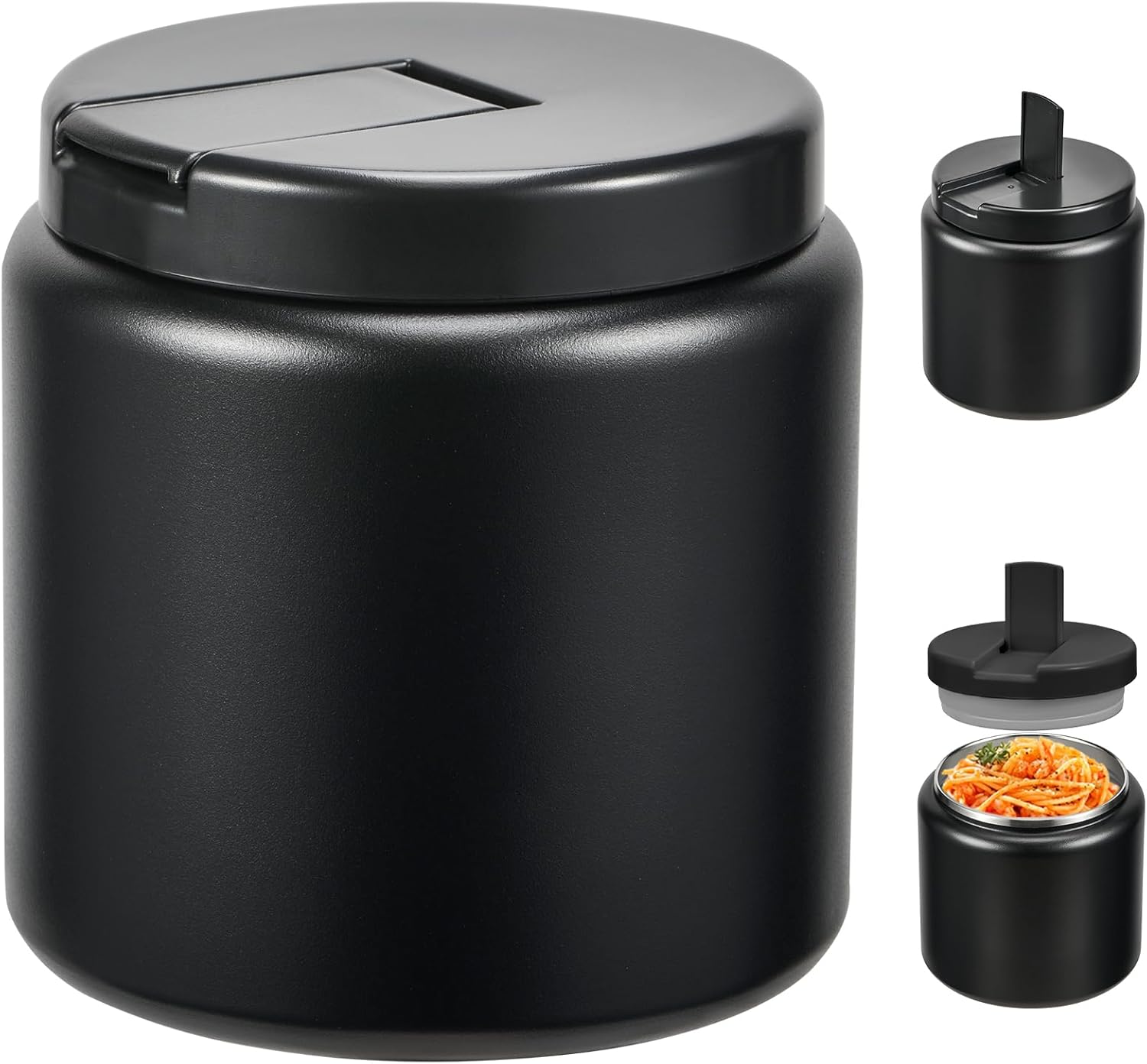 13.5oz Kids Thermos for Hot Food, Insulated Vacuum Food Jar with Buckle ...