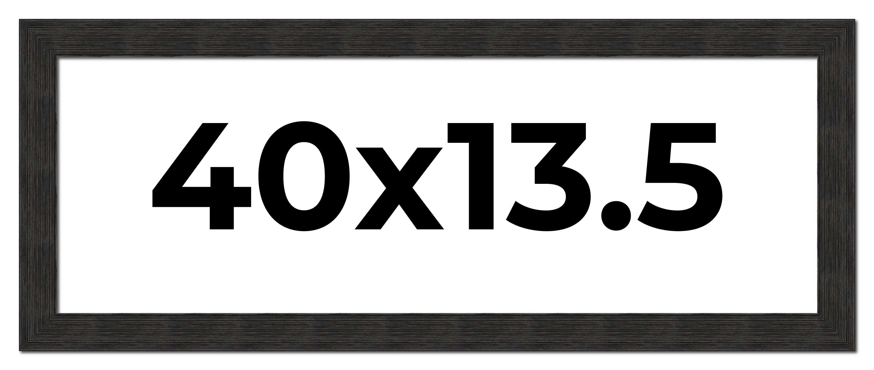 13.5x40 Contemporary Black Picture Frame - UV Acrylic, Foam Board ...