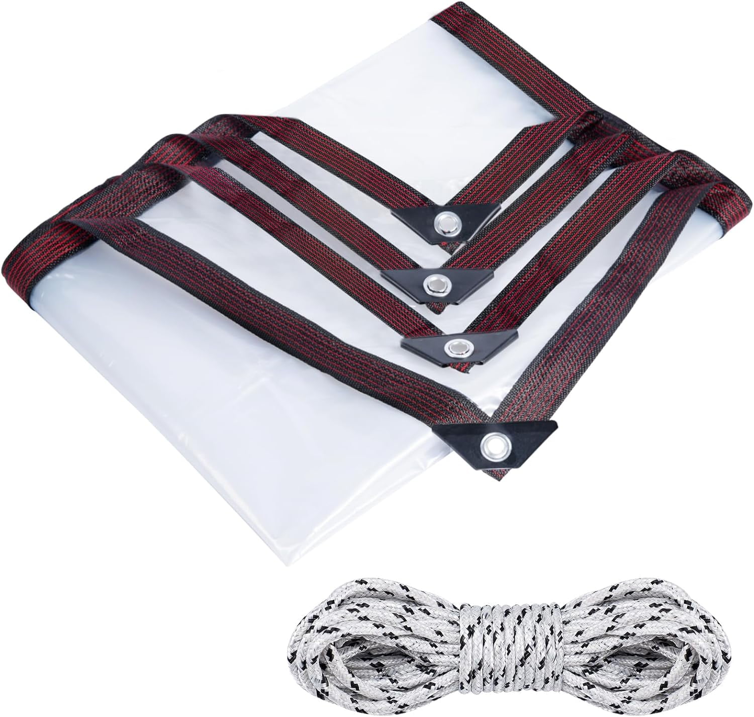 13* 6.6 FT Clear Heavy Duty Waterproof Tarp- Snowproof Windproof Clear ...