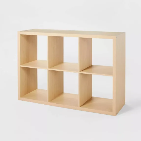 13'' 6 Cube Organizer: Decorative Bookshelf, Cubby Storage, MDF ...