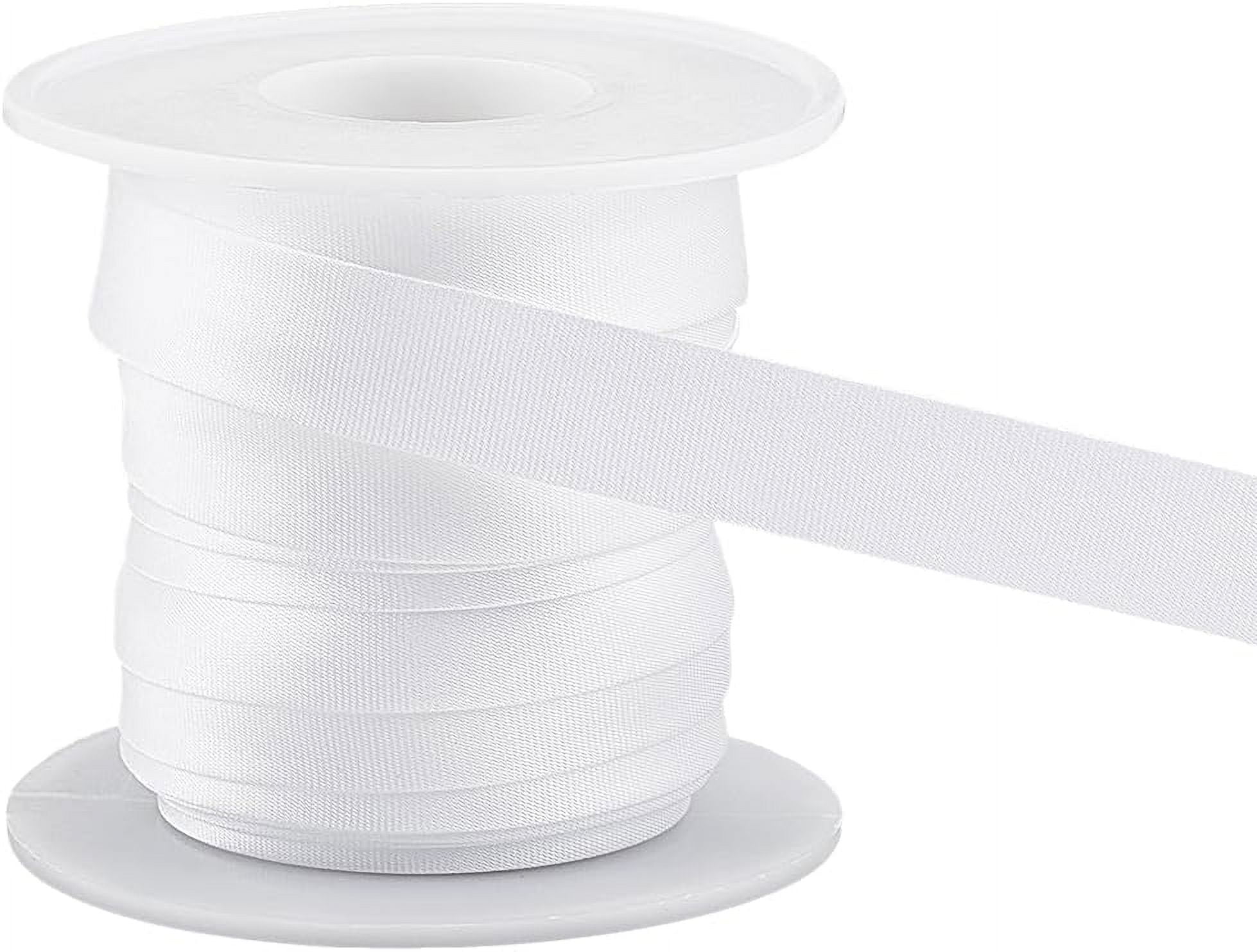 13.6 Yard Satin Bias Tape 1/2 Inch (15mm) White Single Fold Satin ...