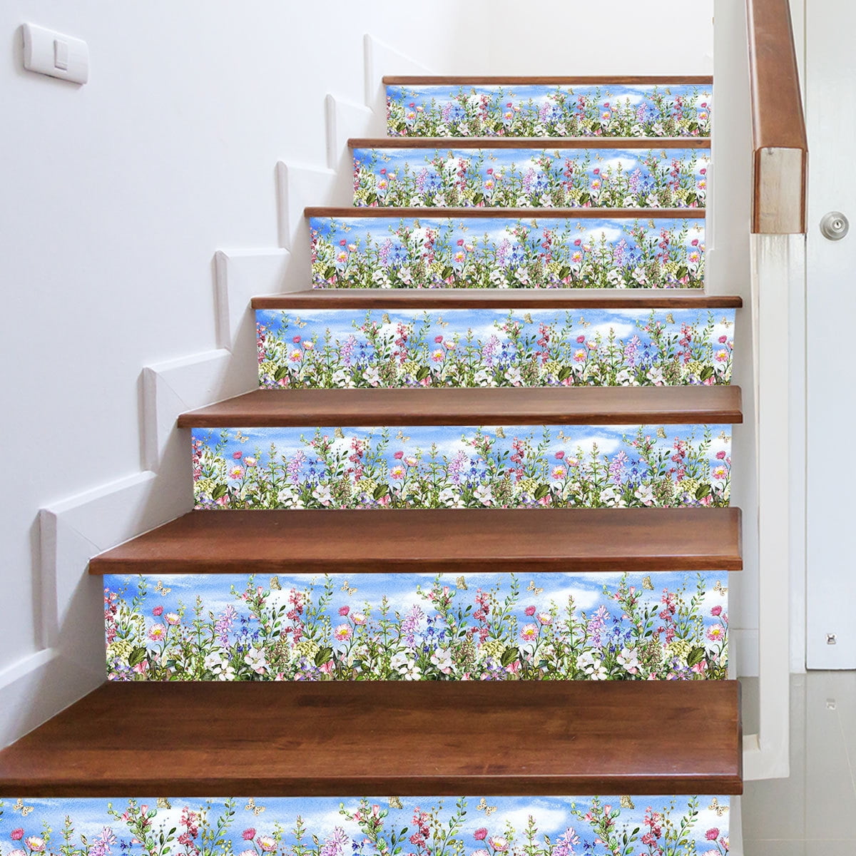 13 /6 sets of floor tile stair stickers Family stair decoration ...