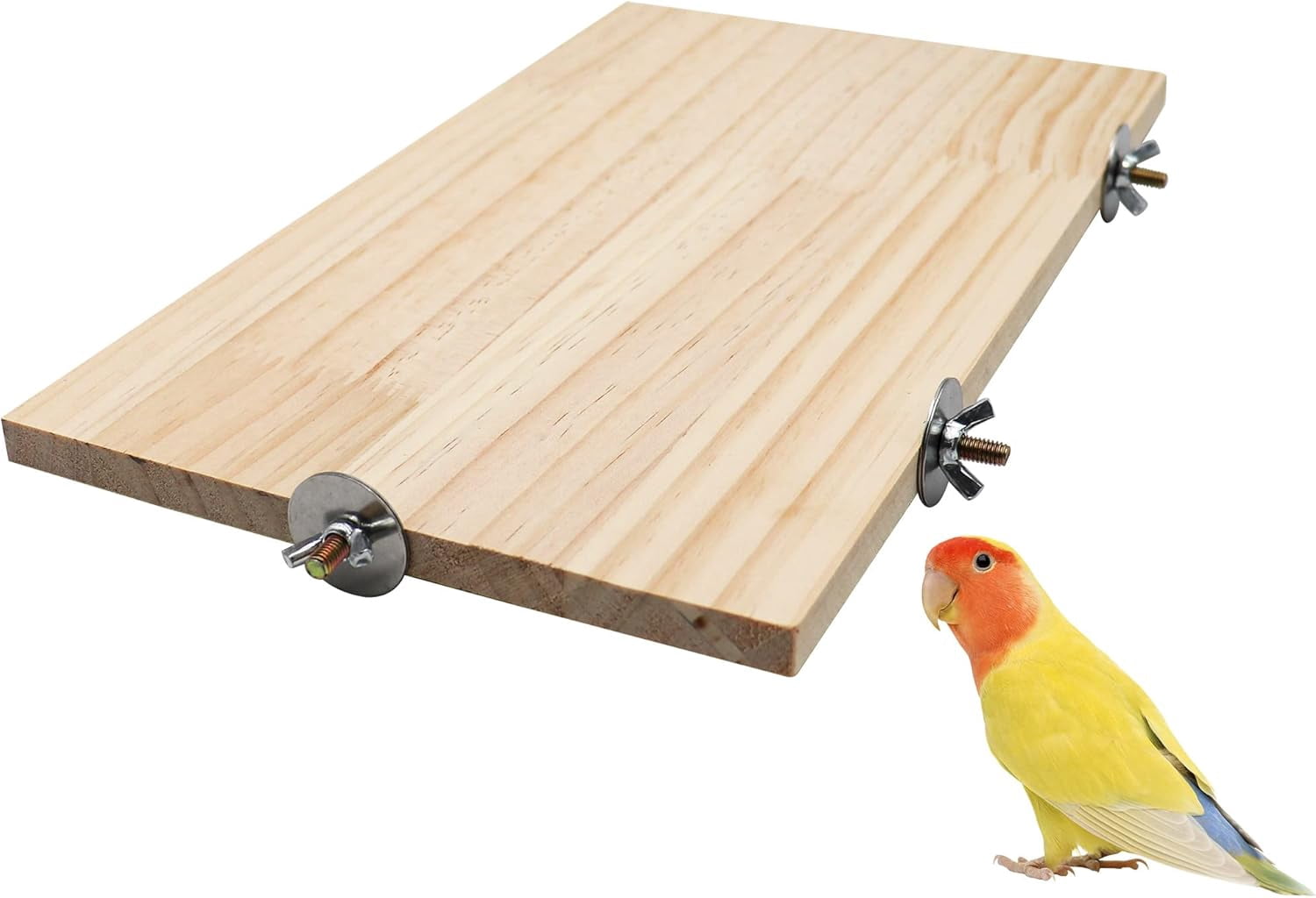 13.6x7.9 Large Bird Perch Stand Platform, Wooden Small Cage Accessories ...