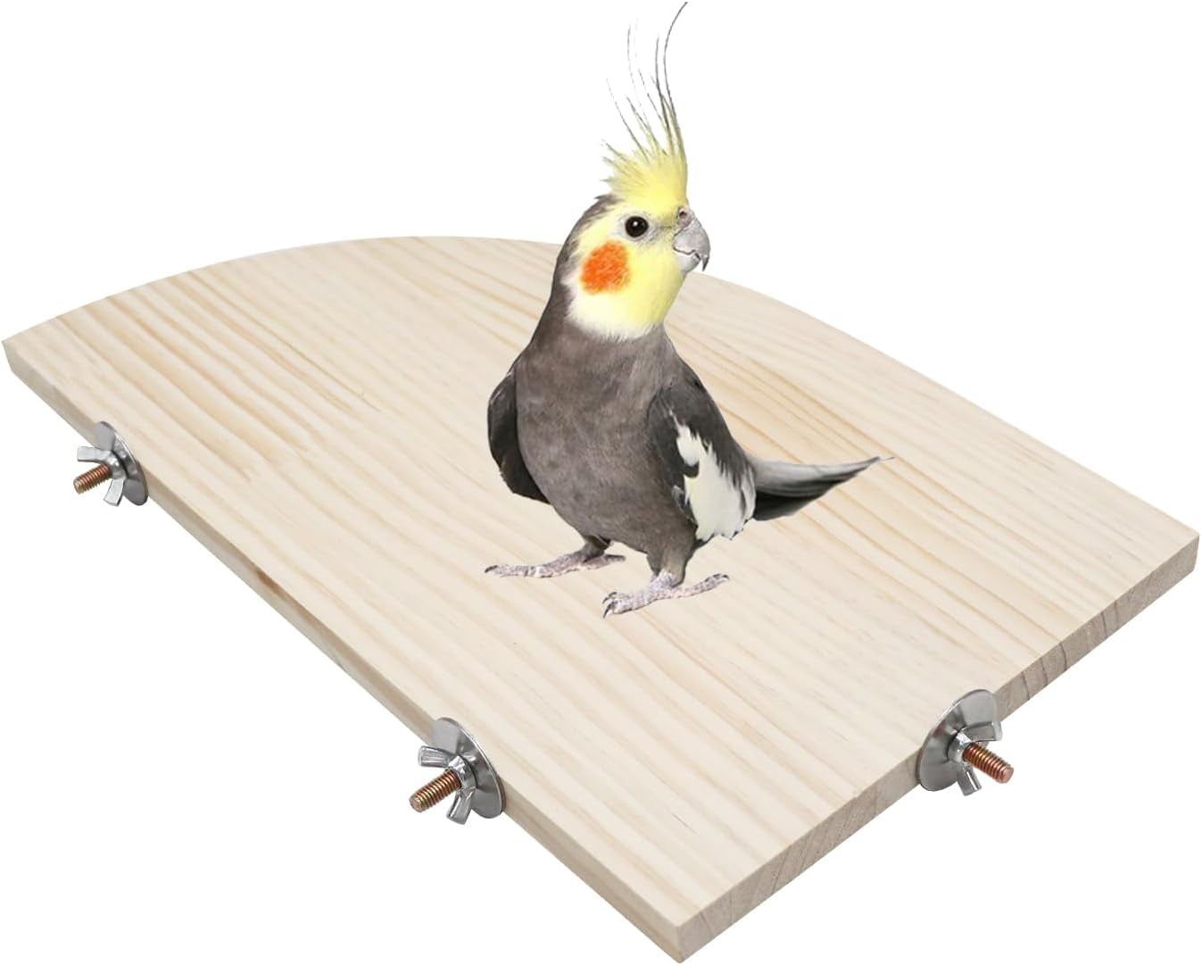 13.7 × 7.8 Inches Large Bird Perch Stand Platform, Natural Wooden Small ...