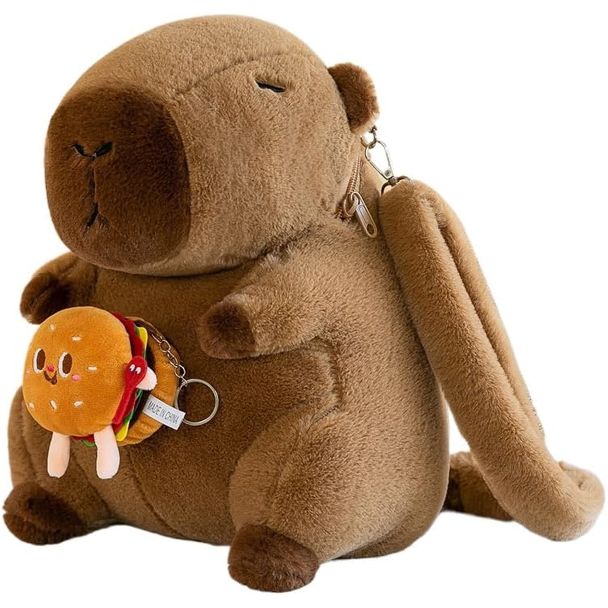 13.7" Lovely capybara backpack, plush capybara creative Christmas ...