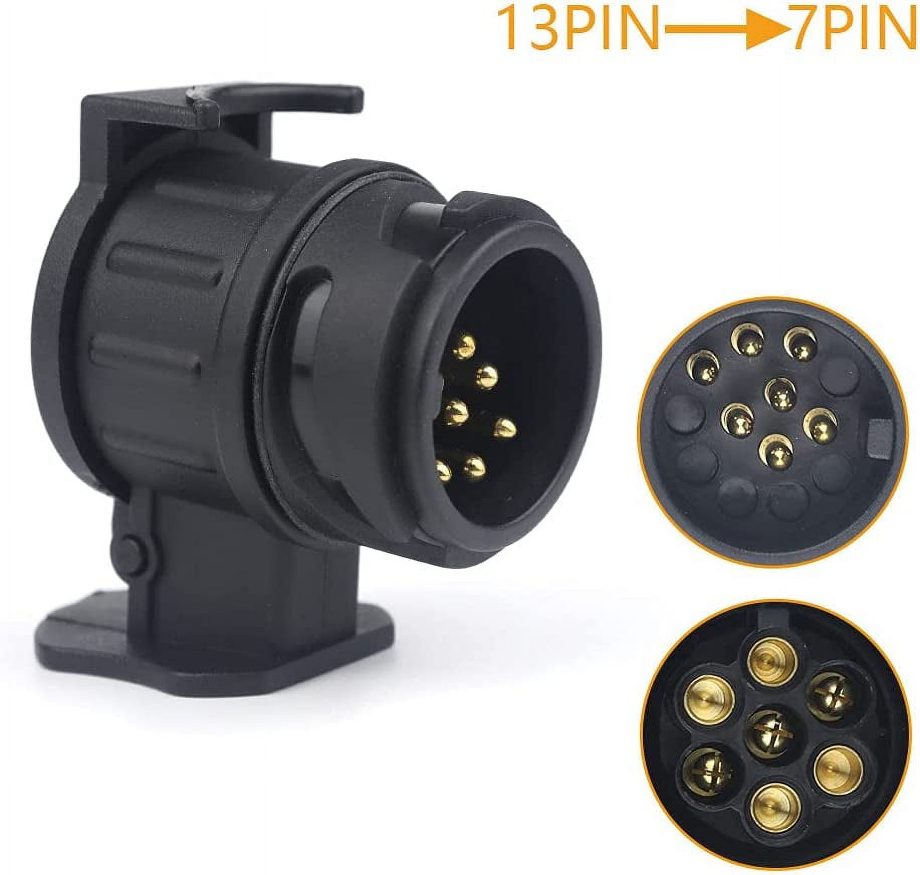 13/7 trailer plug adapter, 13 pin to 7-pin connector, car hanging plug ...