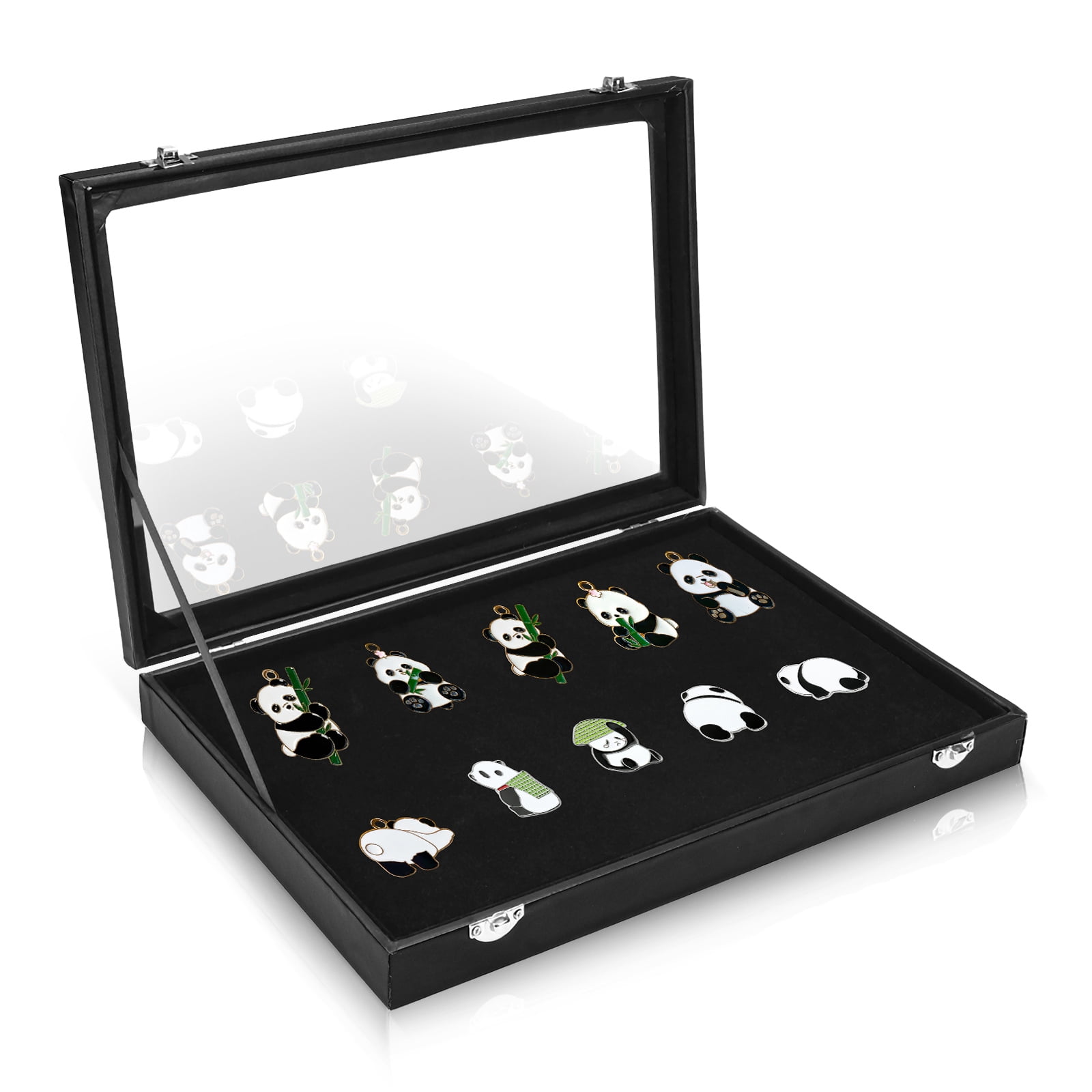 13.7" x 9.4" Large Enamel Pin Display Case, Home Pin Collection Display ...