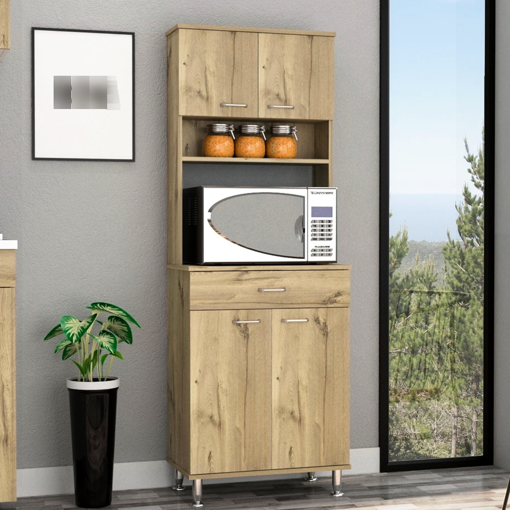 13.70 in Deep - Microwave Storage Option - Home Kitchen - Functional ...