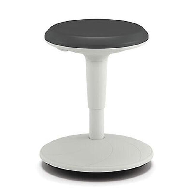 13.75-18.5 in. Revel Adjustable Height Fidget Stool, Charcoal Seat & White Base - Walmart.com