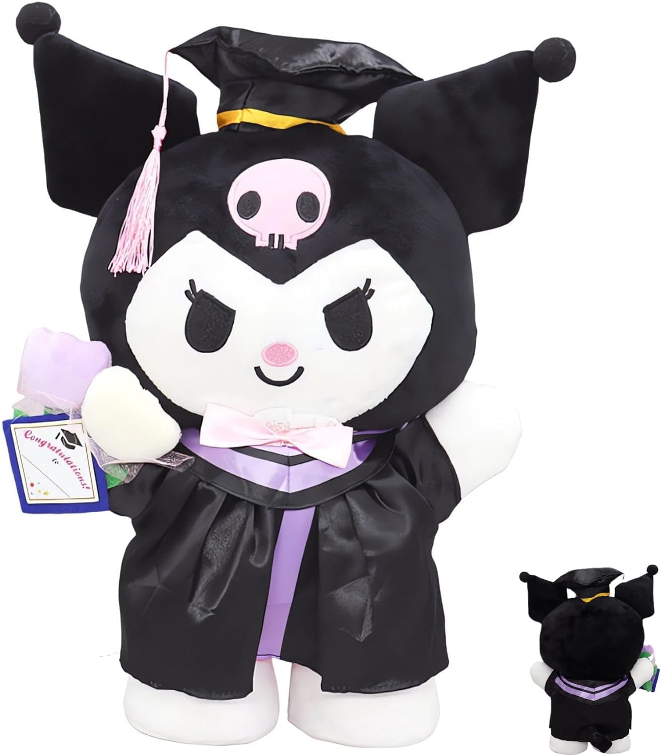 13.75" Graduation Plush, Cute Ku-romi Plush Toy Graduation Decorations Class of 2024, Cartoon ...