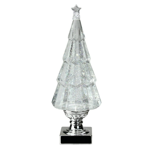 Ganz Lighted LED Shimmer Silver Tree - Walmart.com