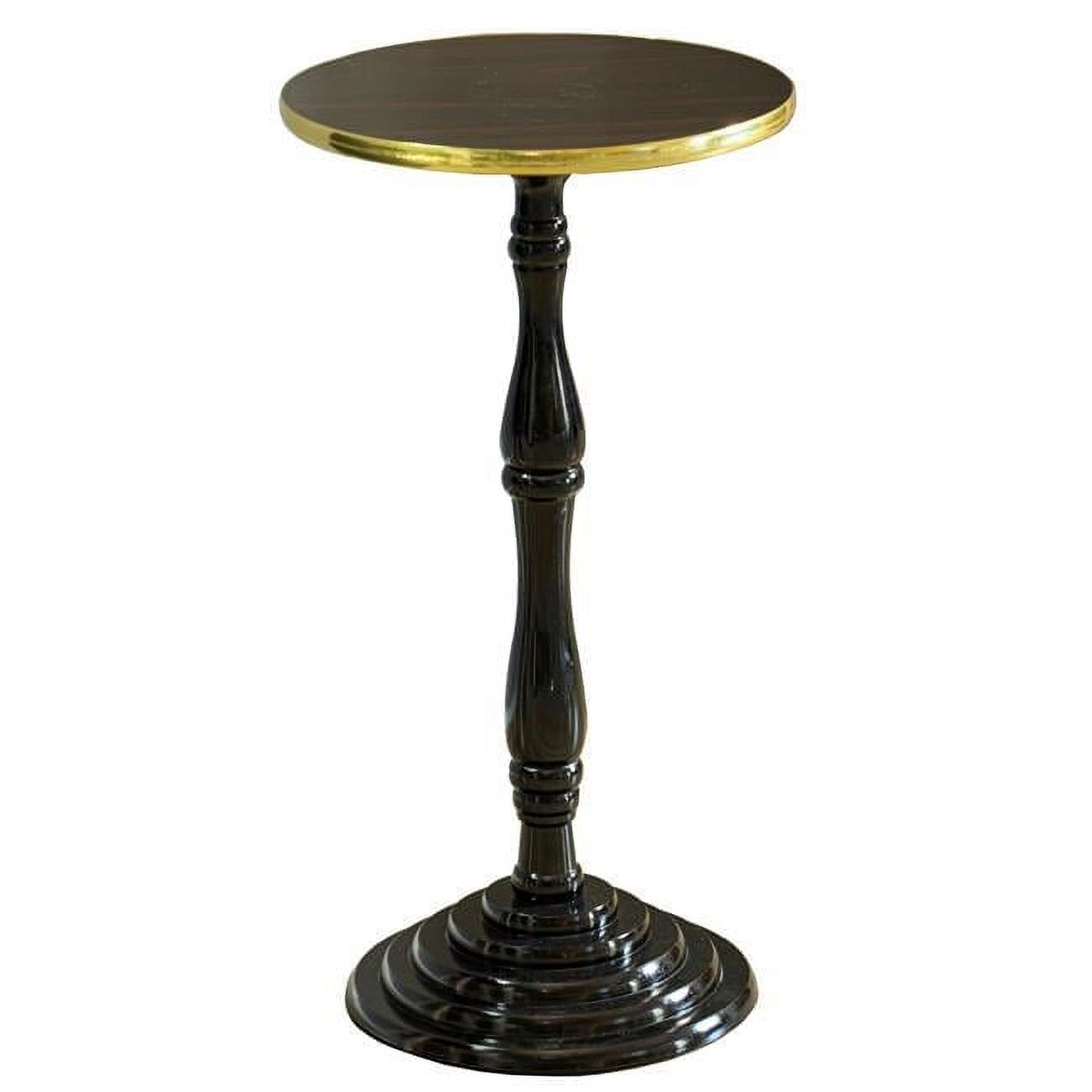 13.75 x 26.50 in. Round Wooden Living Room Accent Pedestal End Table ...