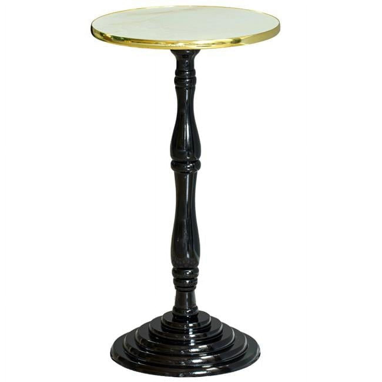13.75 x 26.50 in. Round Wooden Living Room Accent Pedestal End Table ...