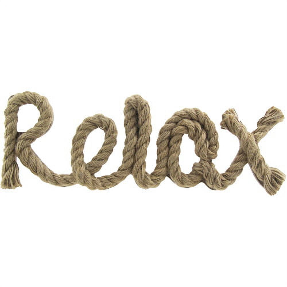13.75" x 5" Relax Brown Rope Words Wall Art - Walmart.com