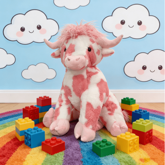 13.7Inch Valentines Day Gifts, Highland Cow Stuffed Animals, Highland ...