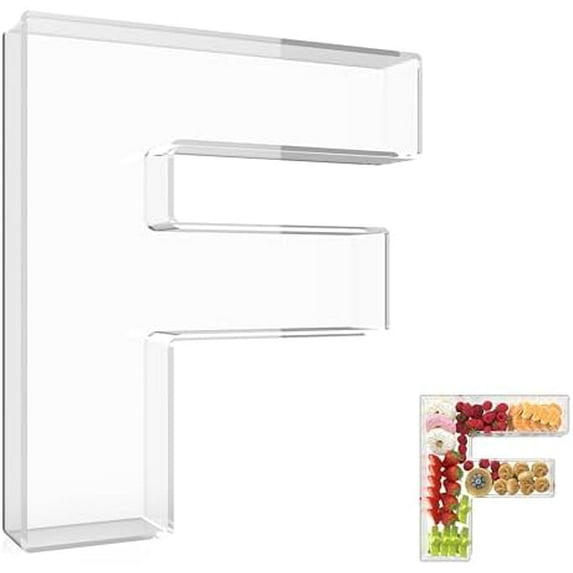 13.8" Extra Large Acrylic Letter Charcuterie Board Box, Reusable ...
