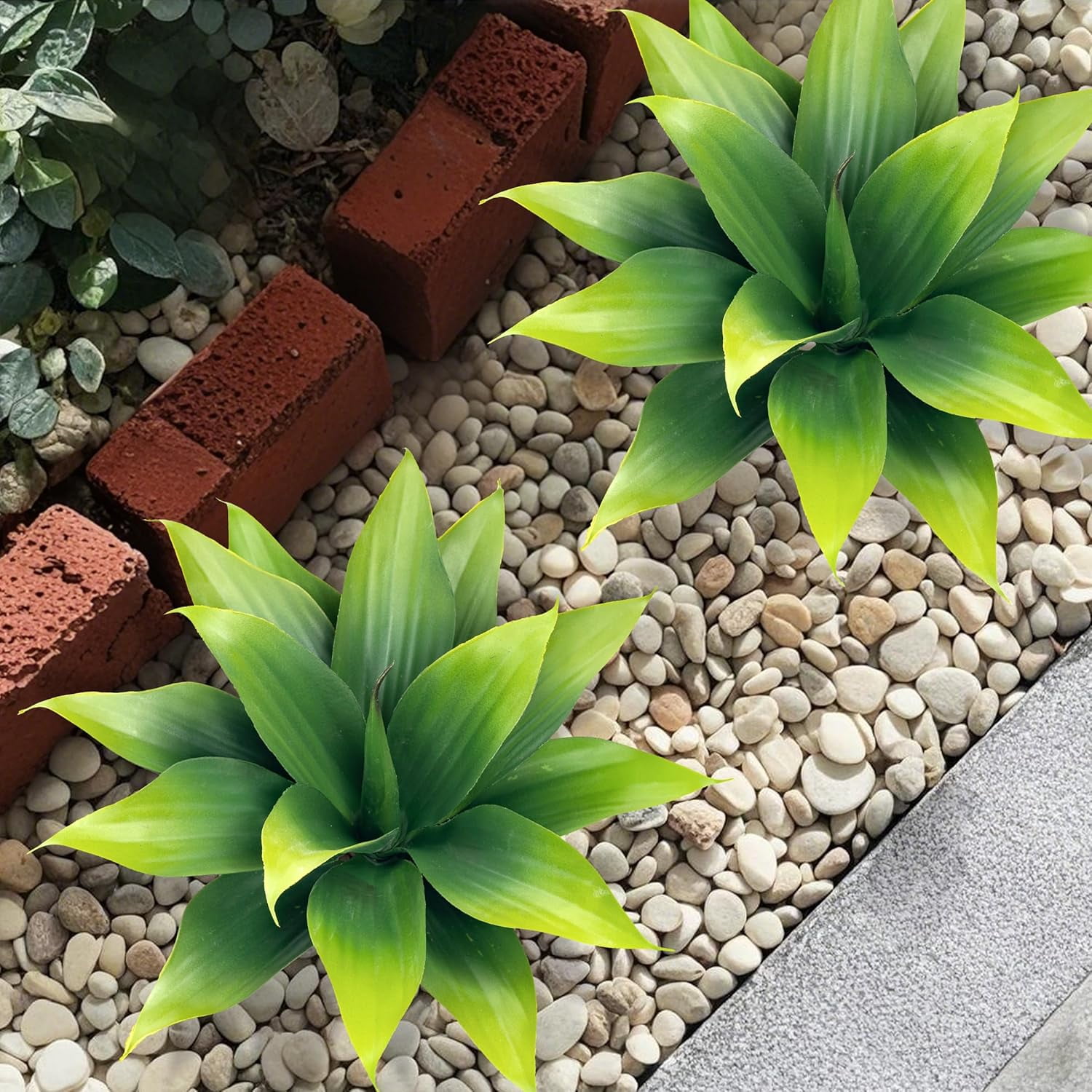 13.8" Artificial Agave Plants,Large UV Resistant Fake Agave Planters ...