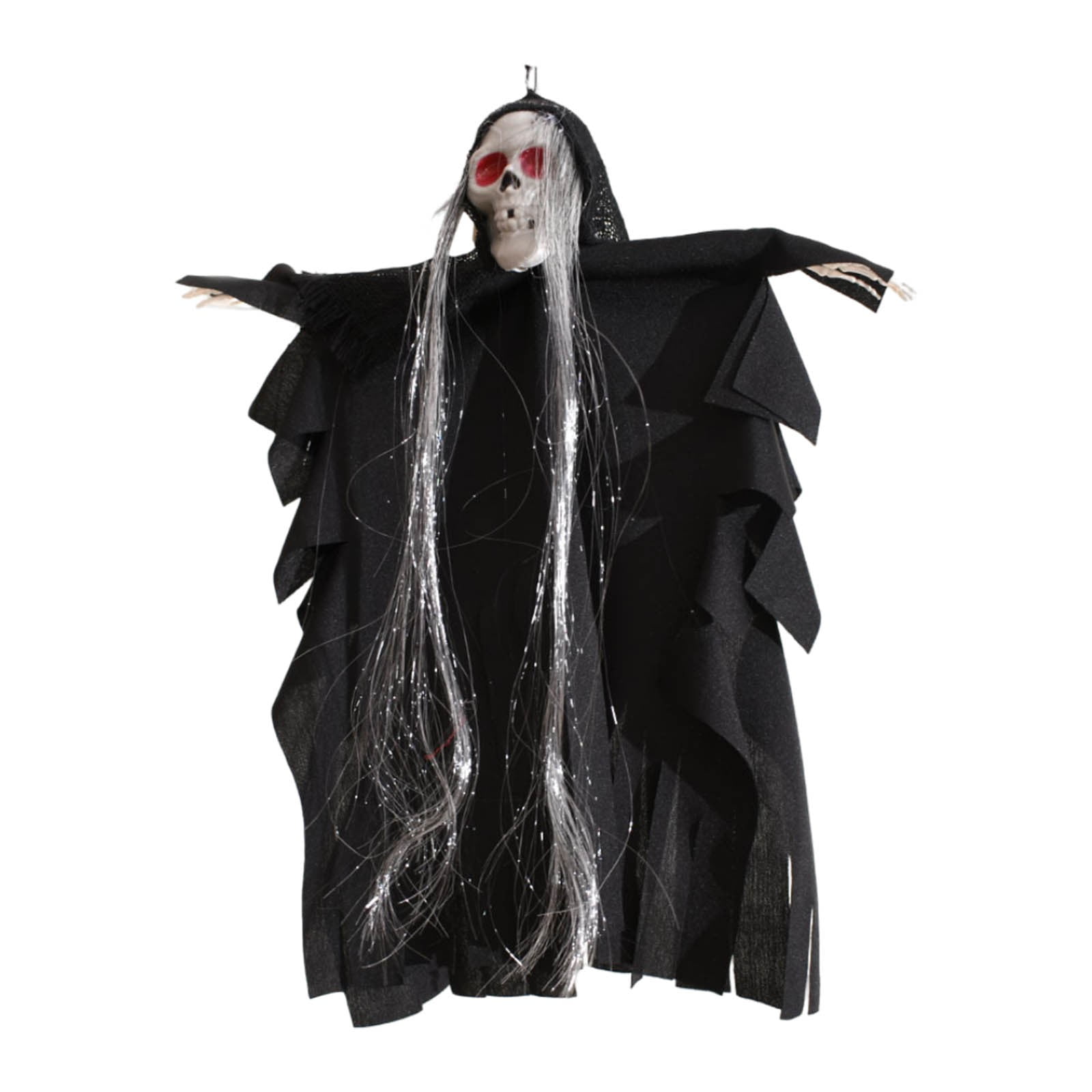 13.8" Hanging Animated Ghost Halloween Decor with Light Up Eyes and ...