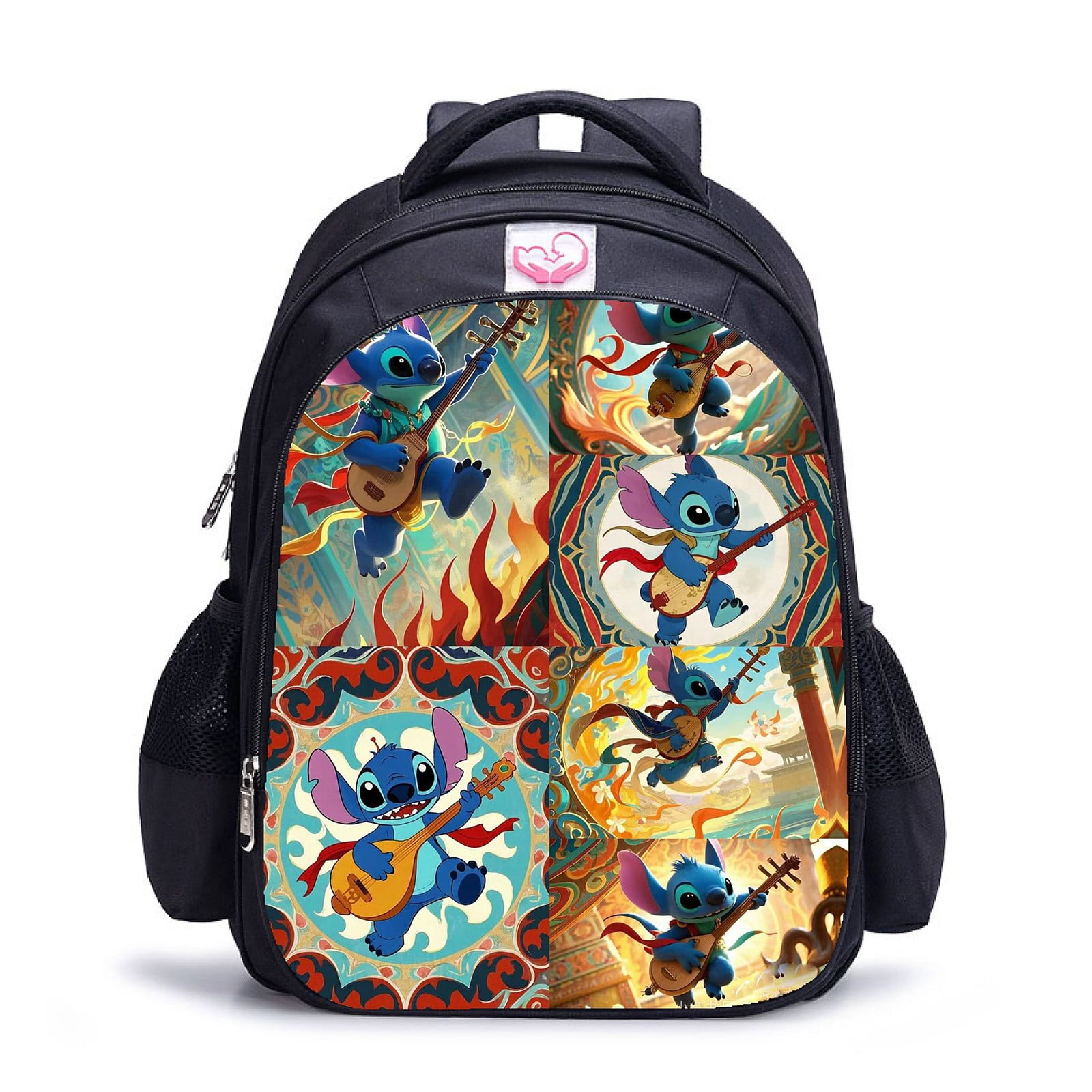 13.8-Inch Stitch Cartoon Backpack – Adorable, Durable Travel & School ...