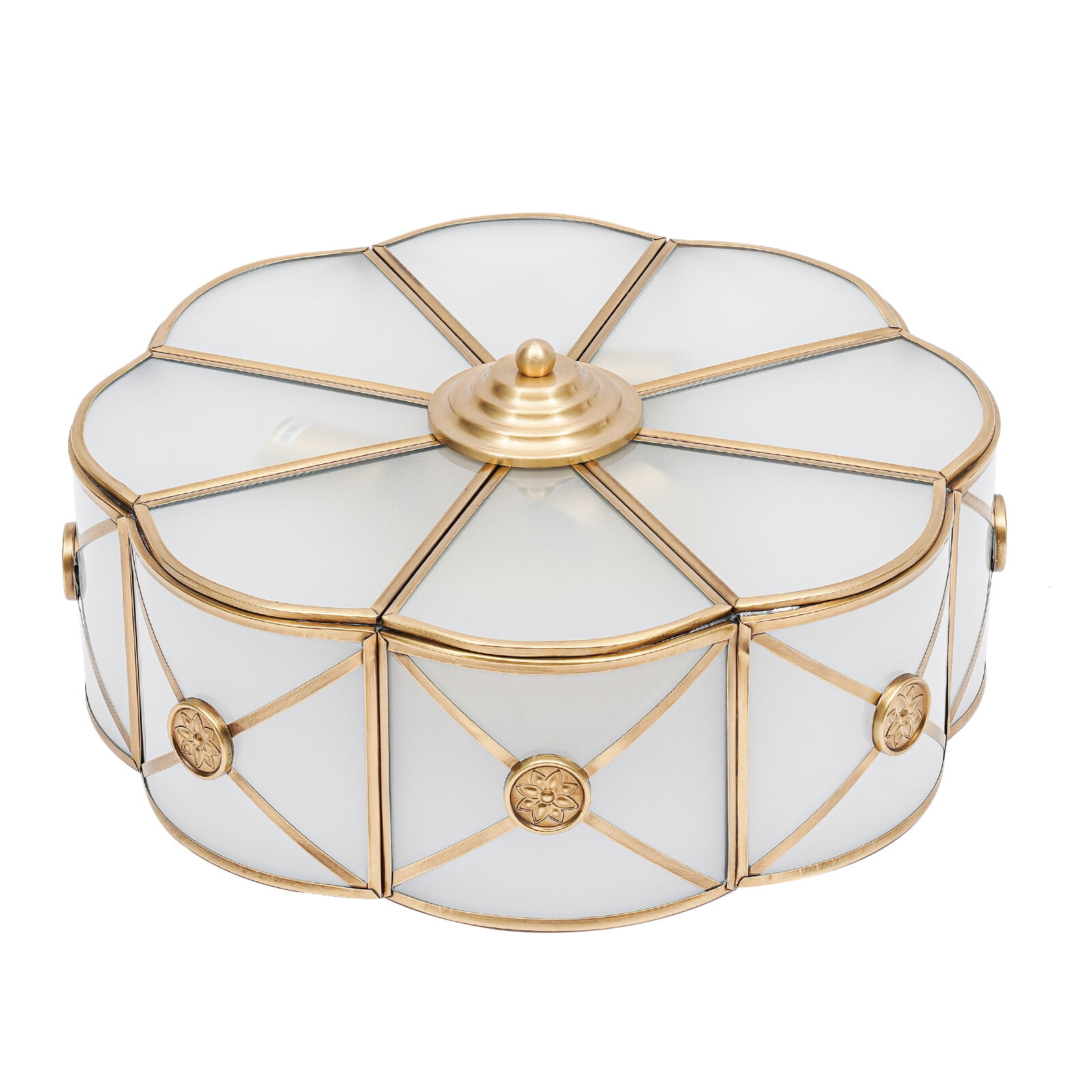 13.8'' Mid-Century Modern Flush Mount Ceiling Light, Tiffany Retro ...