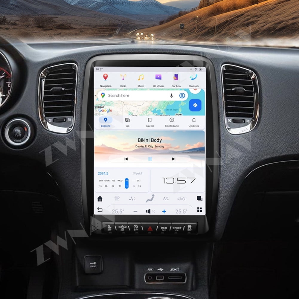 13.8" Tesla Style Screen For Dodge Durango 20114 2015 2016 Car ...