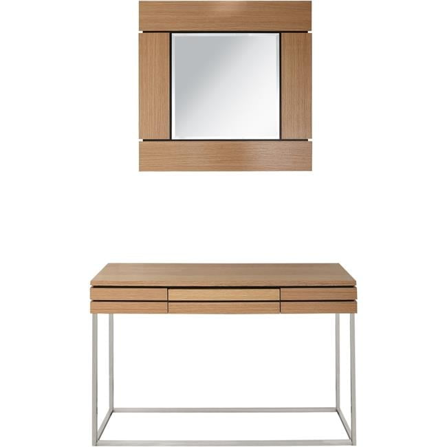 13.8 x 47.2 x 29.9 in. Barnes Wall Mirror & Console Table Set, Brown ...