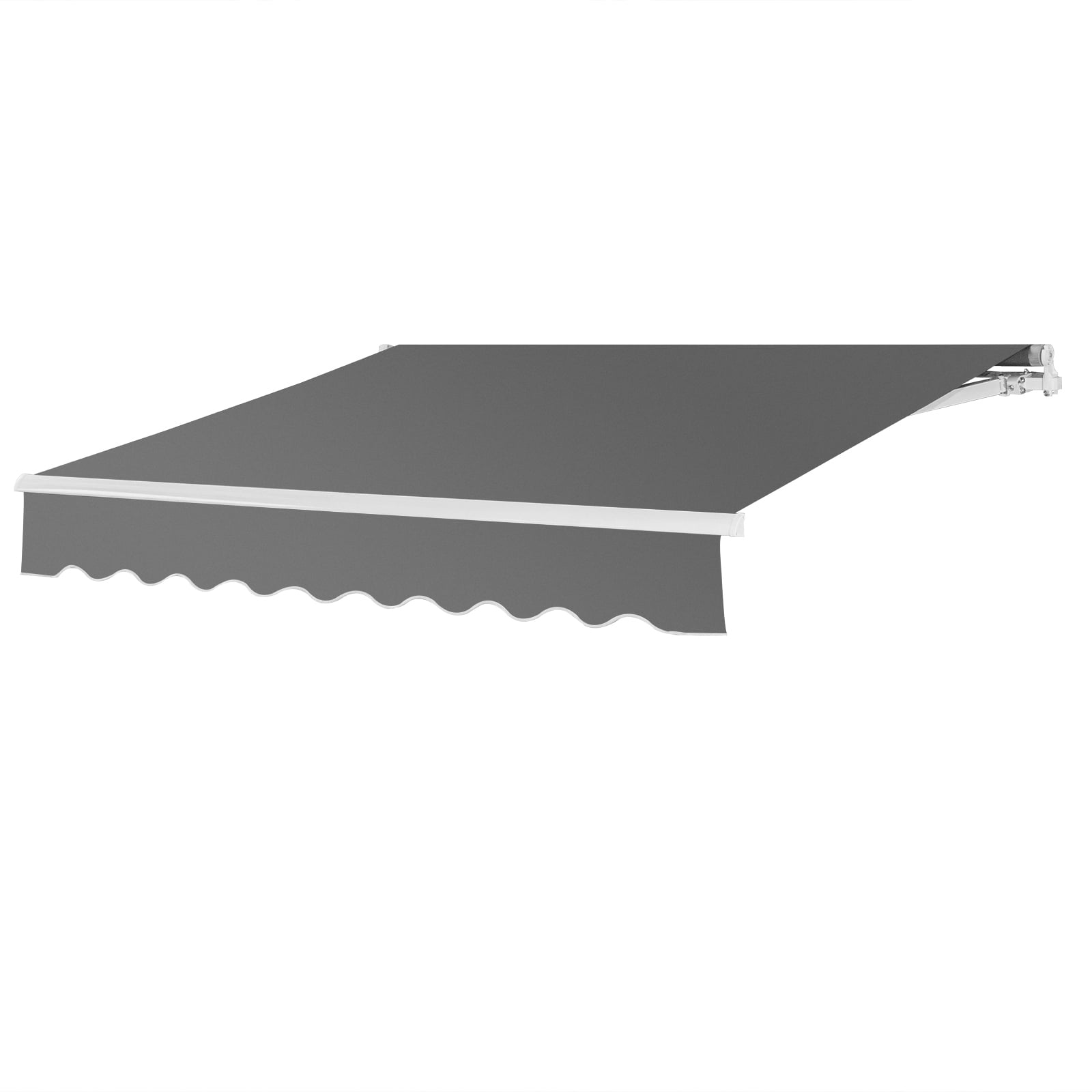 13*8FT gray retractable awning aluminum alloy bracket polyester cloth ...