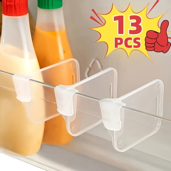 13 Adjustable Thick Transparent Refrigerator Side Door Organizers - a ...