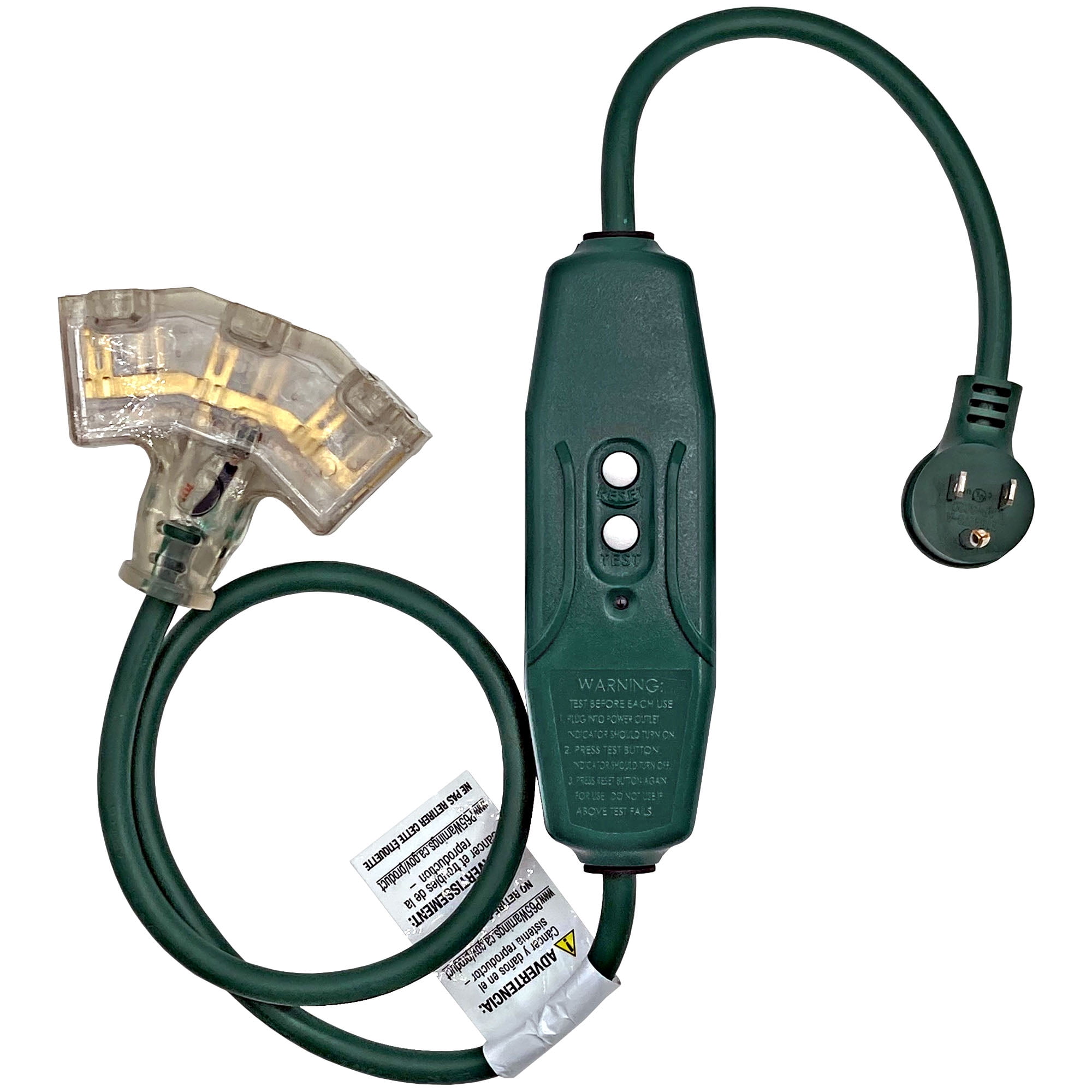 Walmart 13 Amp 125 Volt Heavy Duty Electrical Three Way Inline GFCI w ...