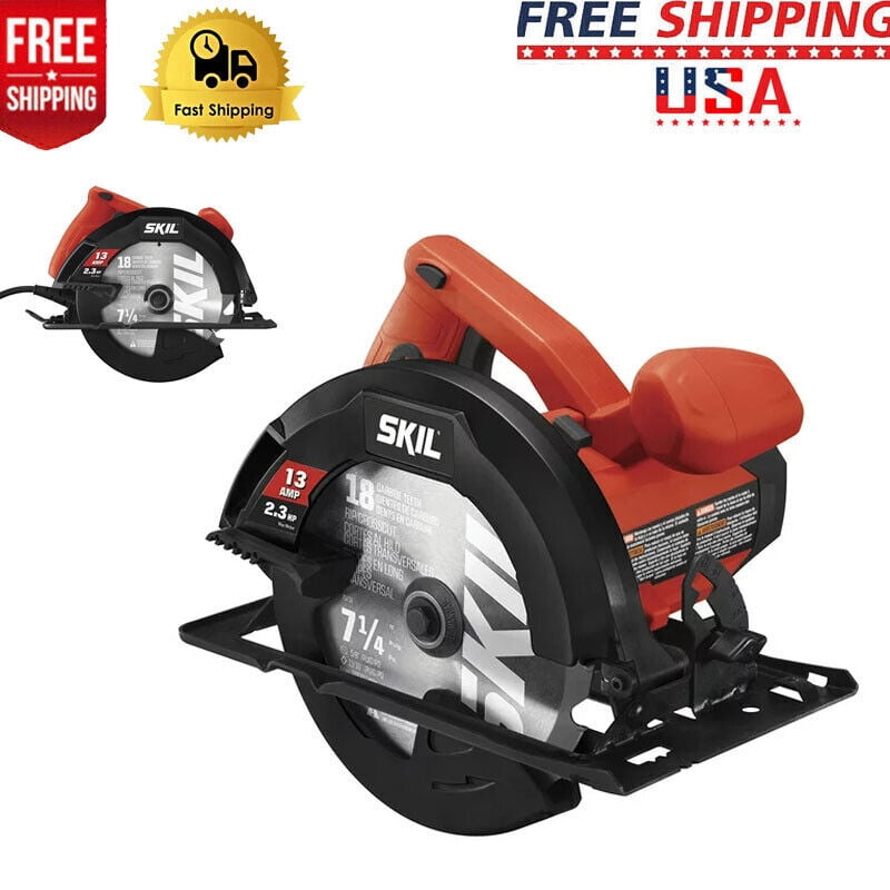 13-Amp 7-1/4-Inch Corded Circular Saw with Safety Lock for Home Workshop 5080-01 - Walmart.com