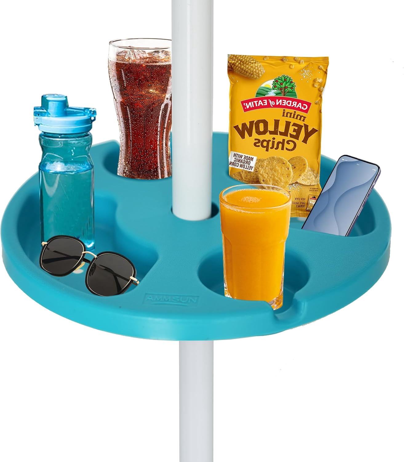 13" Beach Umbrella Table Tray for Beach, Patio, Garden, Swimming Pool ...