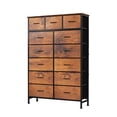 13-Bin Fabric Drawer Storage Tower, 56.7-Inch Tall Organizer with Heavy ...