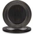 13" Black Chargers for Dinner Plates, Decorative Plates, & Service ...