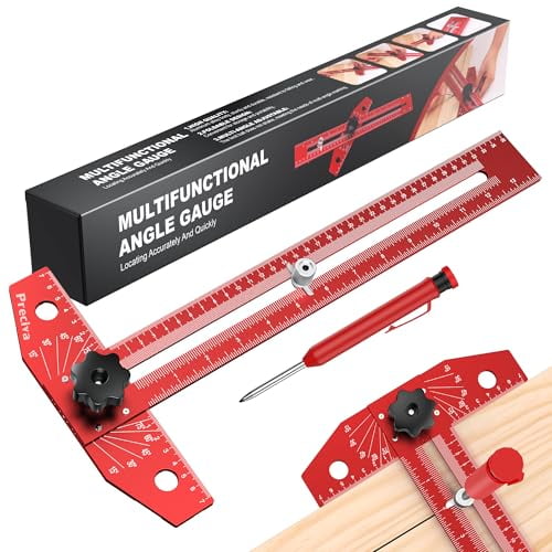 13” Carpenter Square Ruler (1/16" Scale) - Foldable Aluminum Alloy T ...