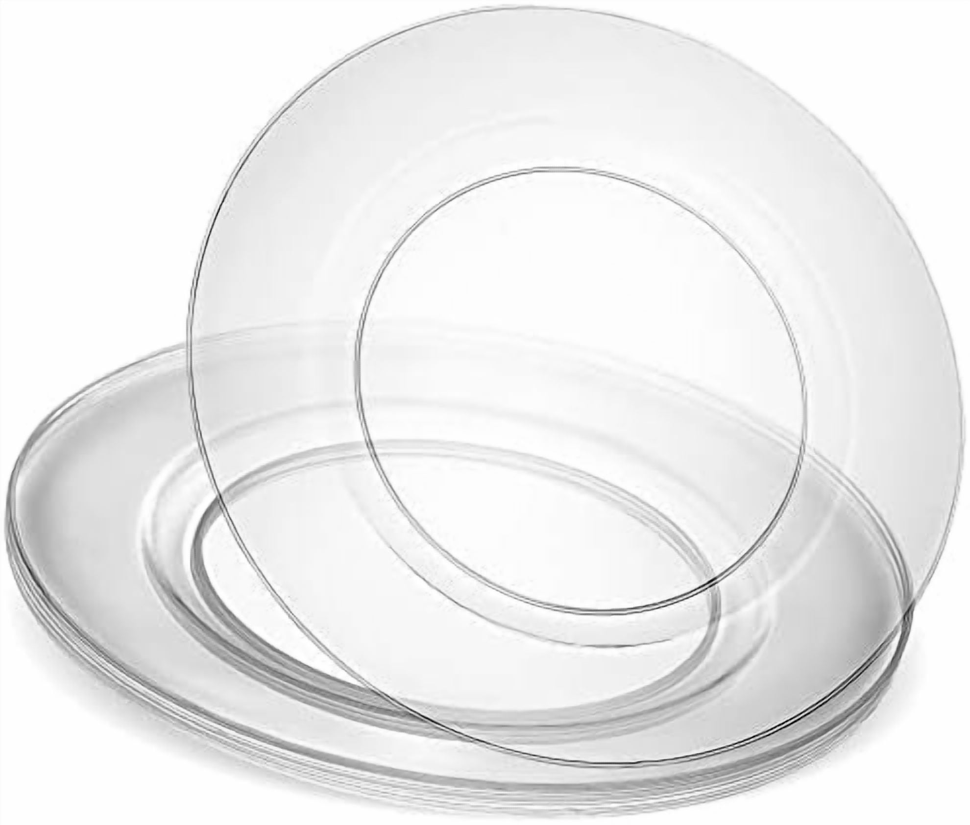 13'' Charger Plates Clear Plastic Heavy Duty Disposable Dinner Chargers ...