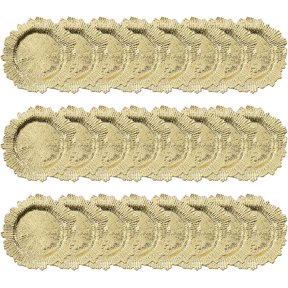 Impresserve 13-inch Disposable Charger Plates Clear Gold Rim for ...