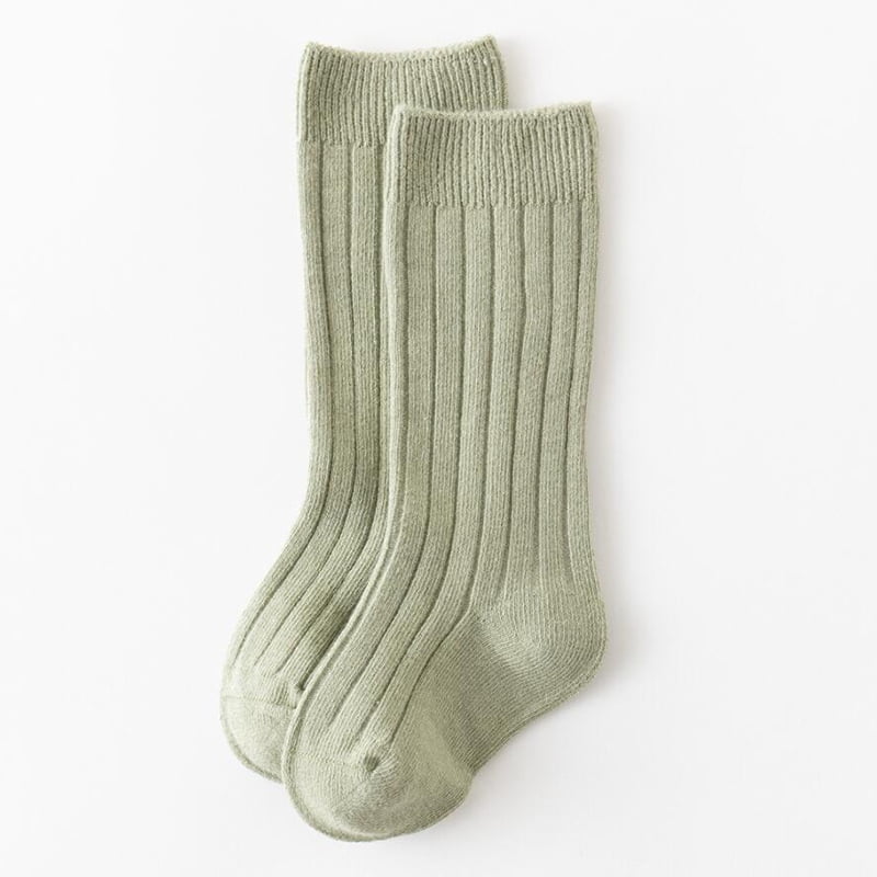 13 Colors Boys And Girls Cotton Socks Casual Ribbed Knee High Baby Long ...