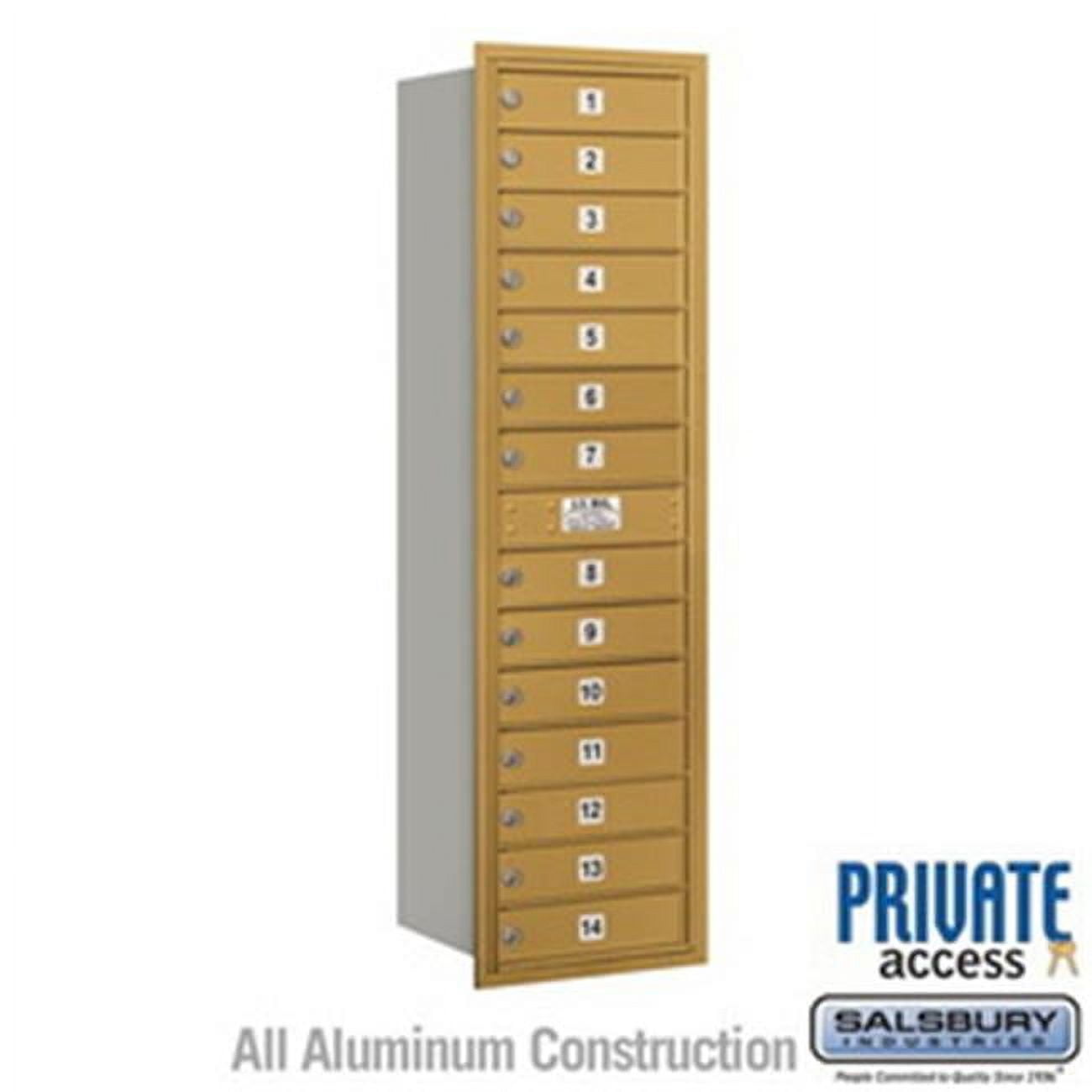 13 Door High Unit 48 in. Single Column 4C Horizontal Mailbox with Rear ...