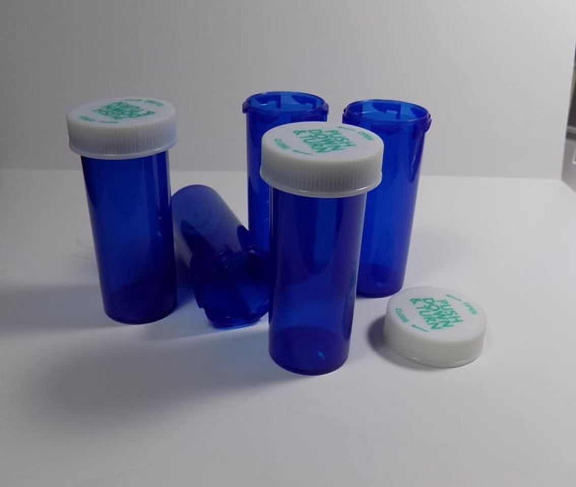 13 Dram Blue Medicine Vial 50 Pack - Walmart.com