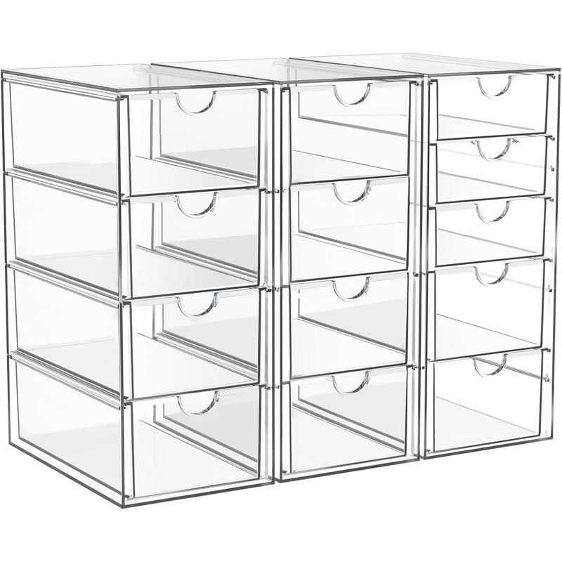 13 Drawers Clear Stackable Acrylic Storage Drawers, Versatile Organizer ...