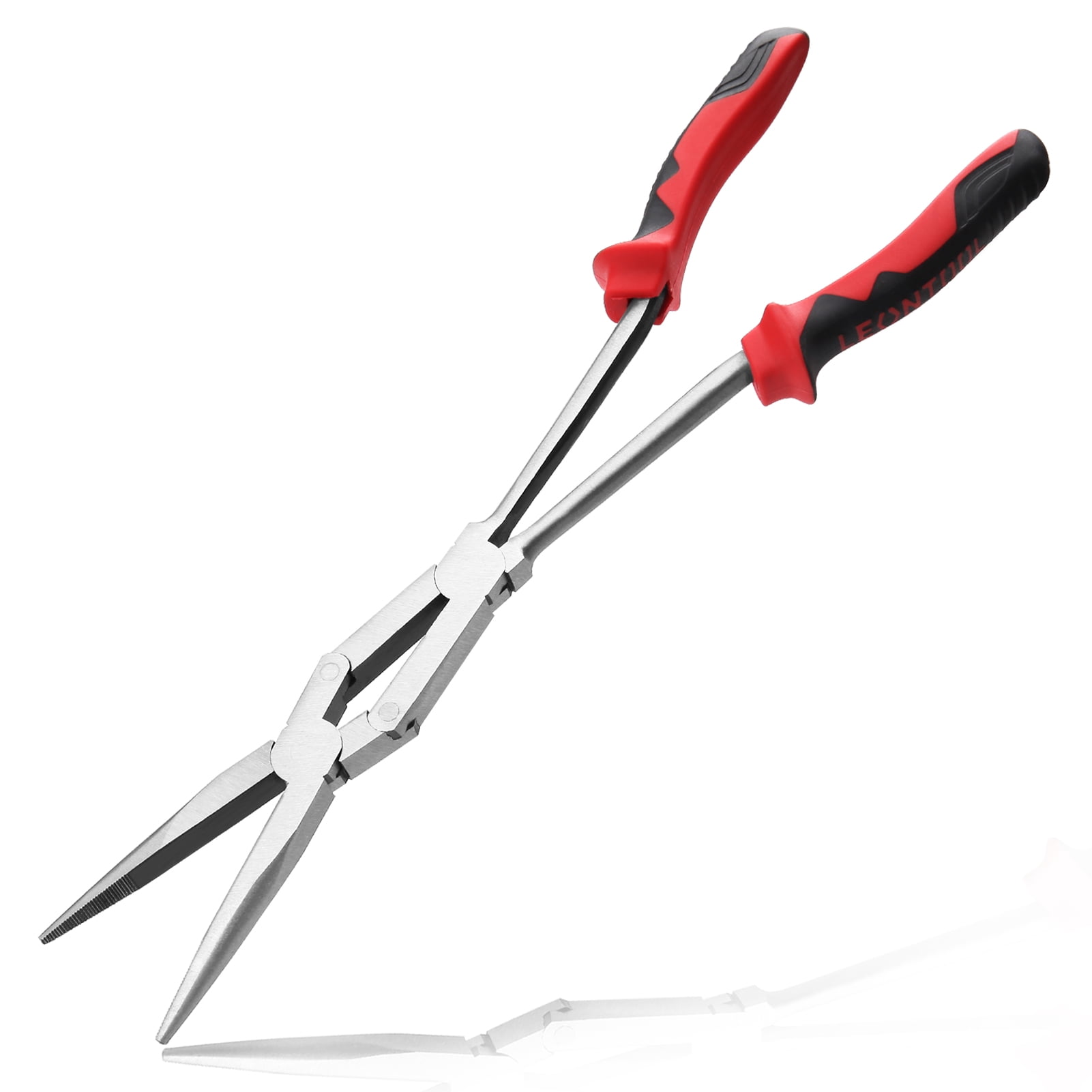 13" Extra Long Needle Nose Pliers, Straight Dual Material Long Reach ...