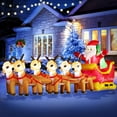 13 Ft Huge Christmas Inflatable Santa Claus On Sleigh With Six