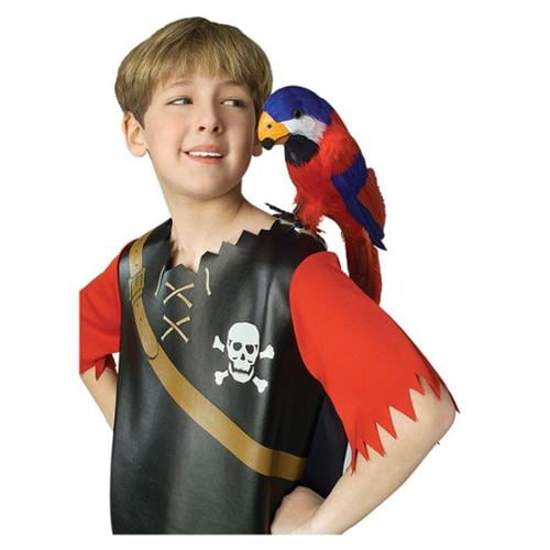 13" Feathered Pirate Parrot Bird Shoulder Prop Halloween Costume ...