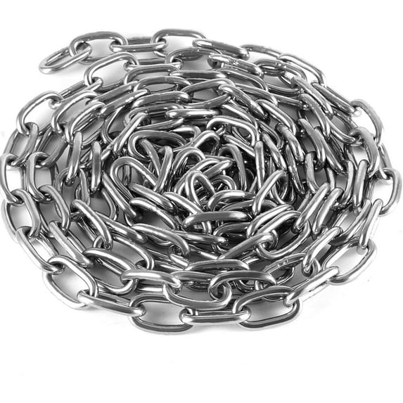 13 Feet 1/4 Inch 304 Stainless Steel Proof Coil Chain, Heavy Duty ...
