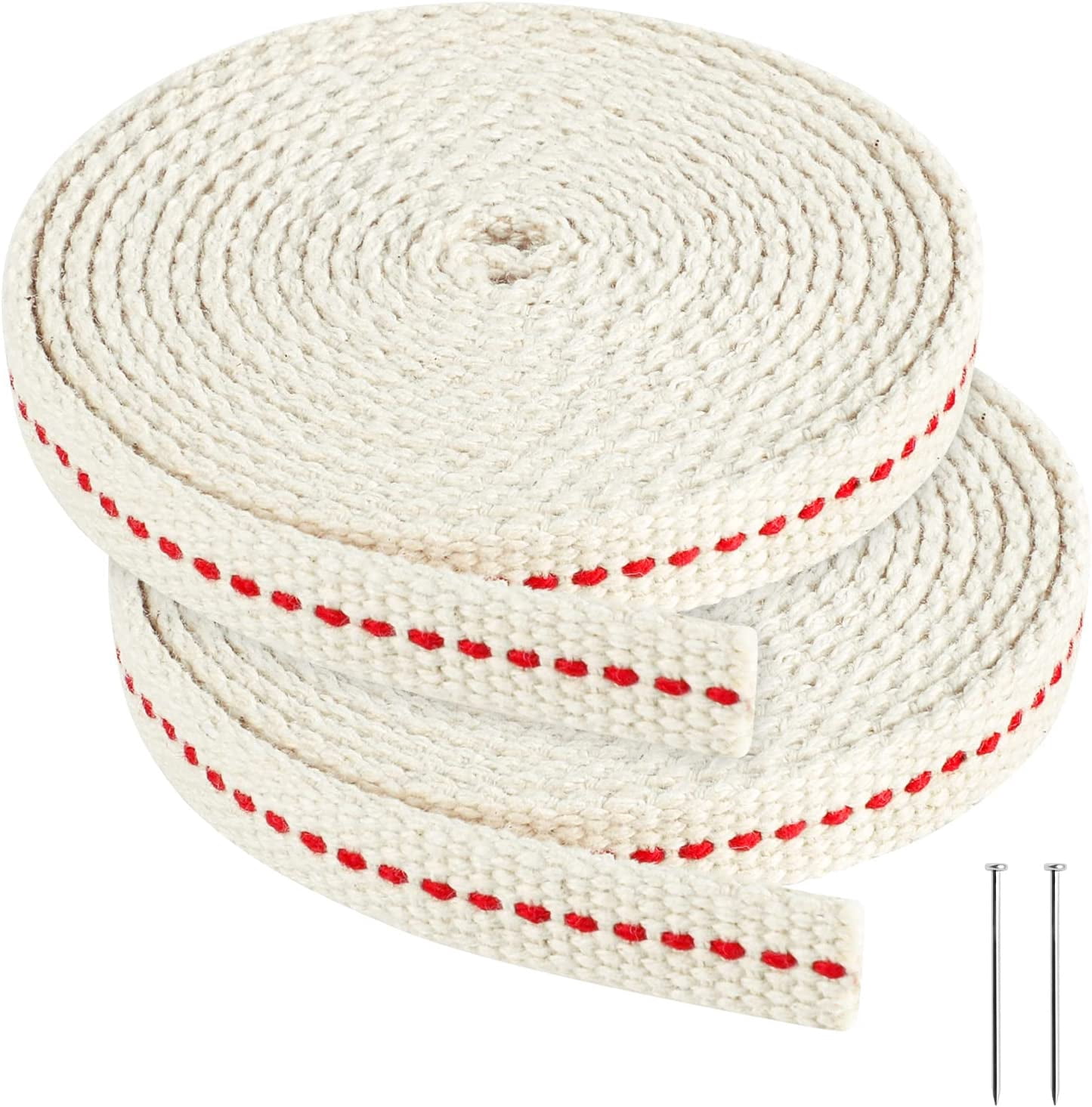 13 Feet/ 2 Rolls Cotton Oil Lamp Wick, 3/8 Inch Replacement Oil ...