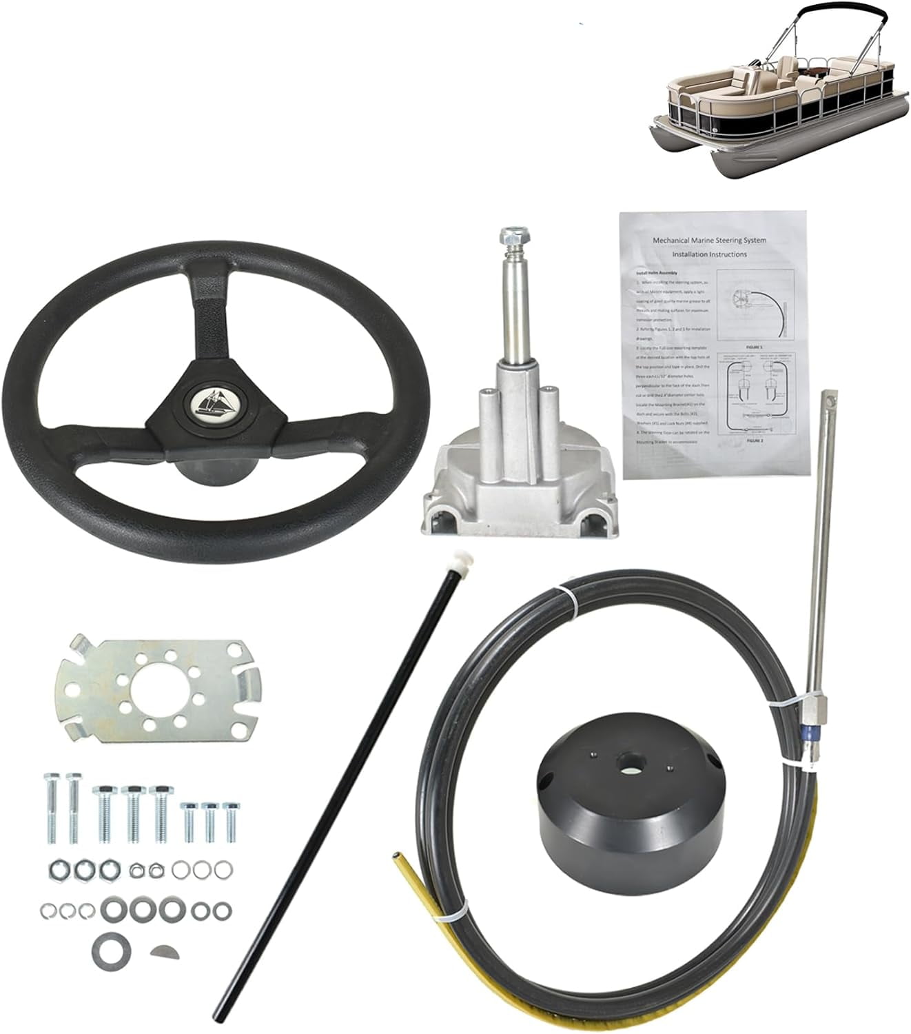 Outboard Steering System 12 Feet Boat Rotary Steering System Outboard ...