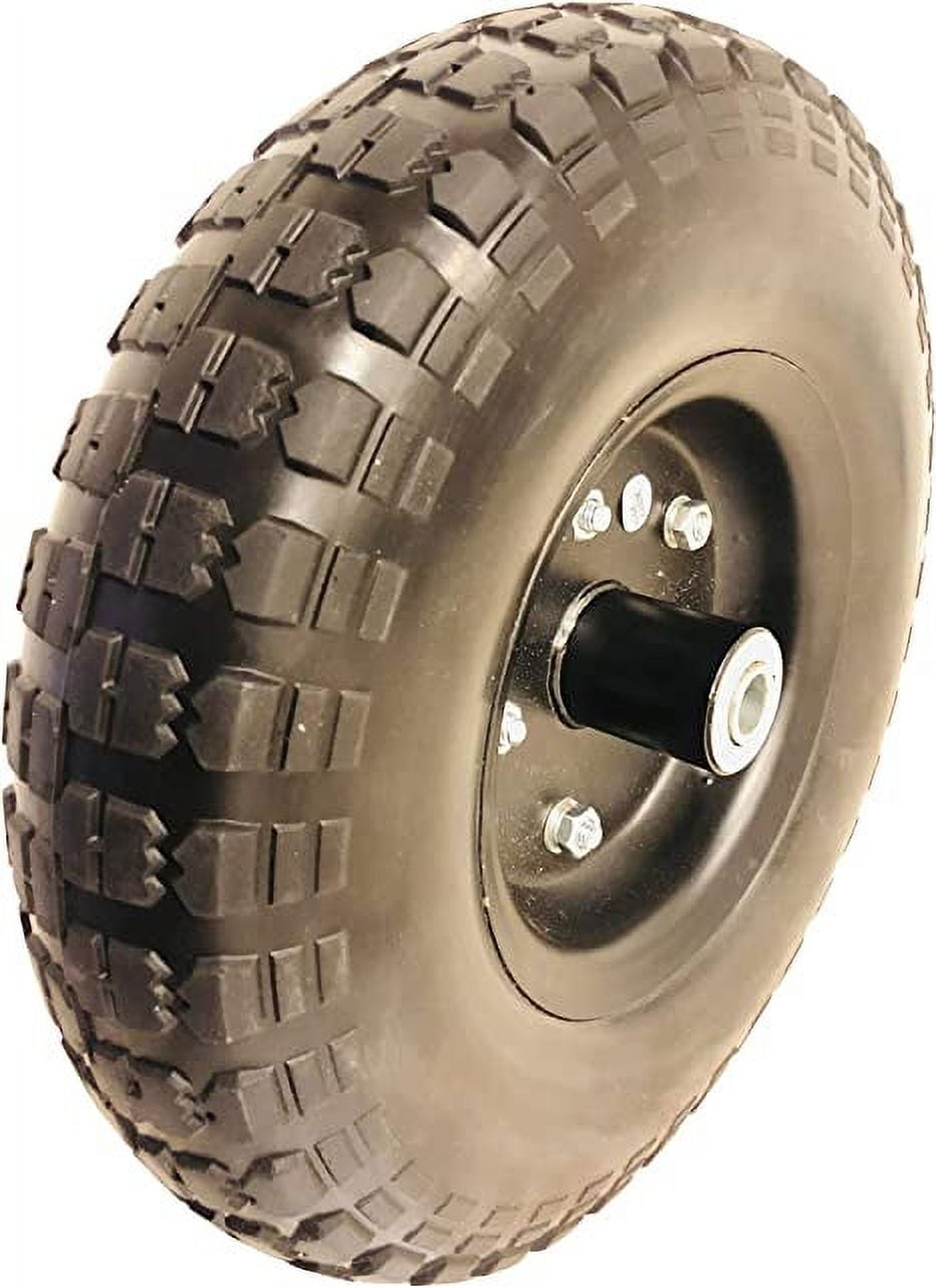 13" Flat Free Hand Truck Tire and Off-Set Wheel Hub with 5/8" Center ...